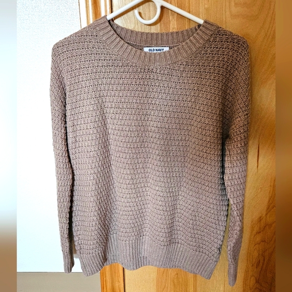 Old Navy | Sweaters | Old Navy Cozy Brown Knit Sweater Womens Medium ...